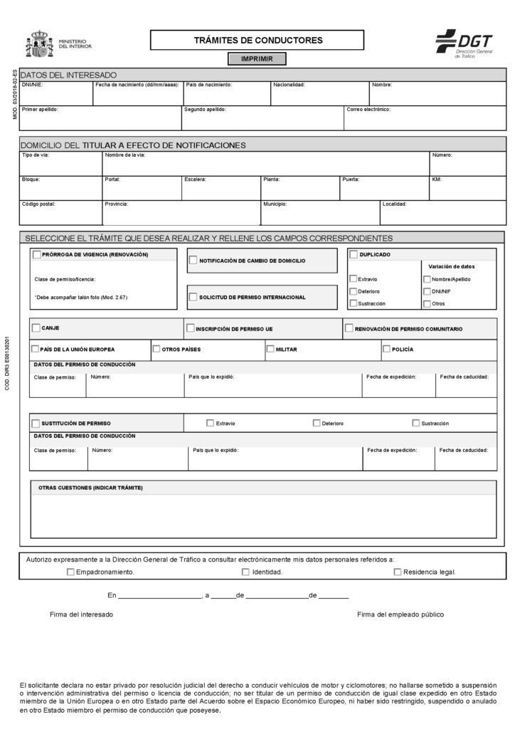 Cómo llenar formularios de trámites automotrices